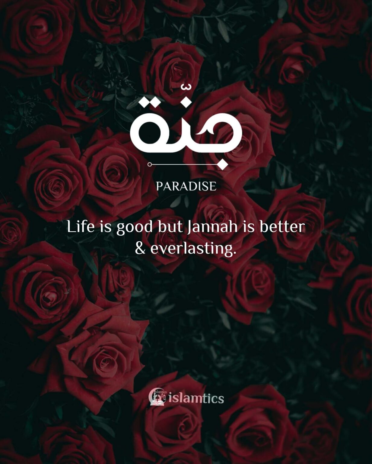 Life is good but Jannah is better & everlasting. | islamtics