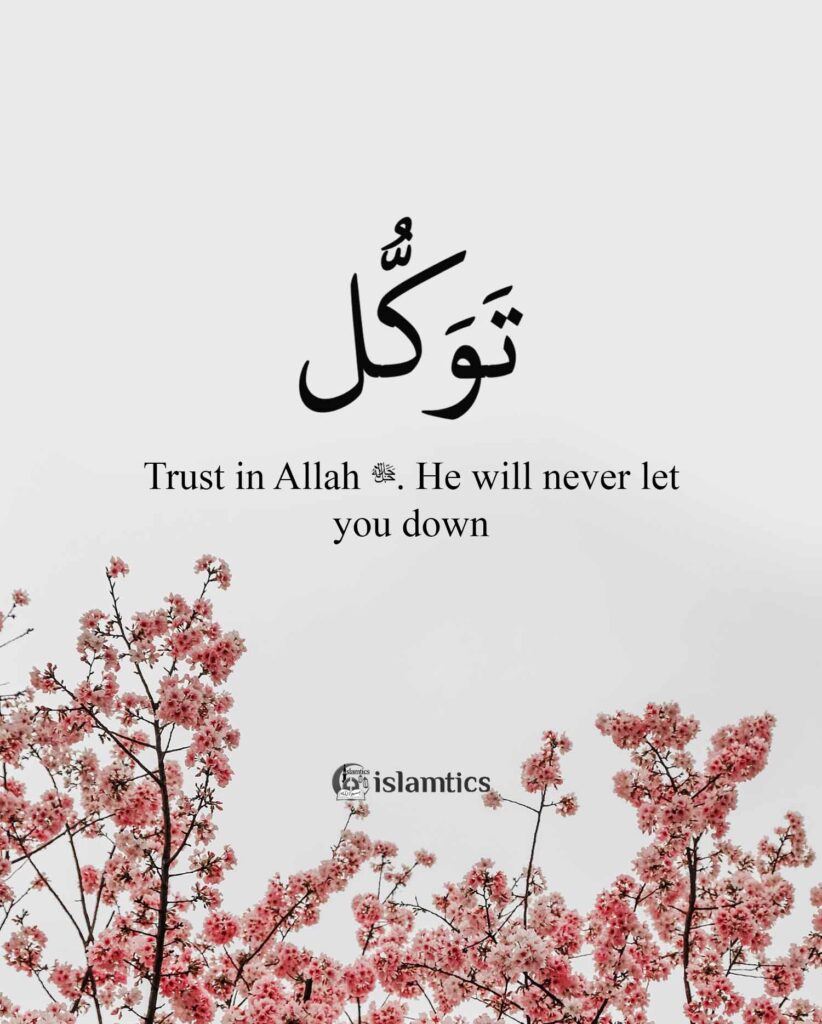 Trust in Allah ﷻ. He will never let you down | islamtics