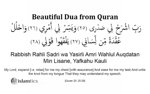 Rabbish Rahli Sadri Full Dua Meaning, in Arabic & Benefits | islamtics