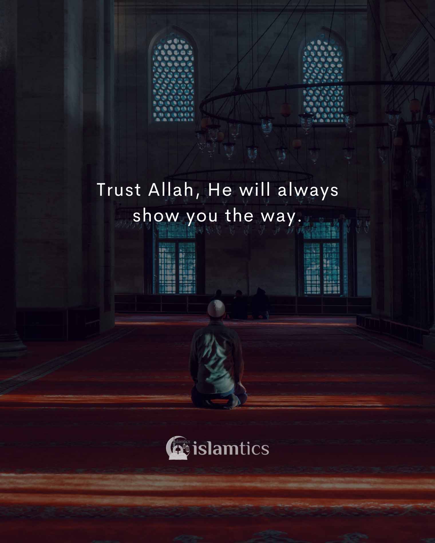 Trust in Allah, He will always show you the way. | islamtics