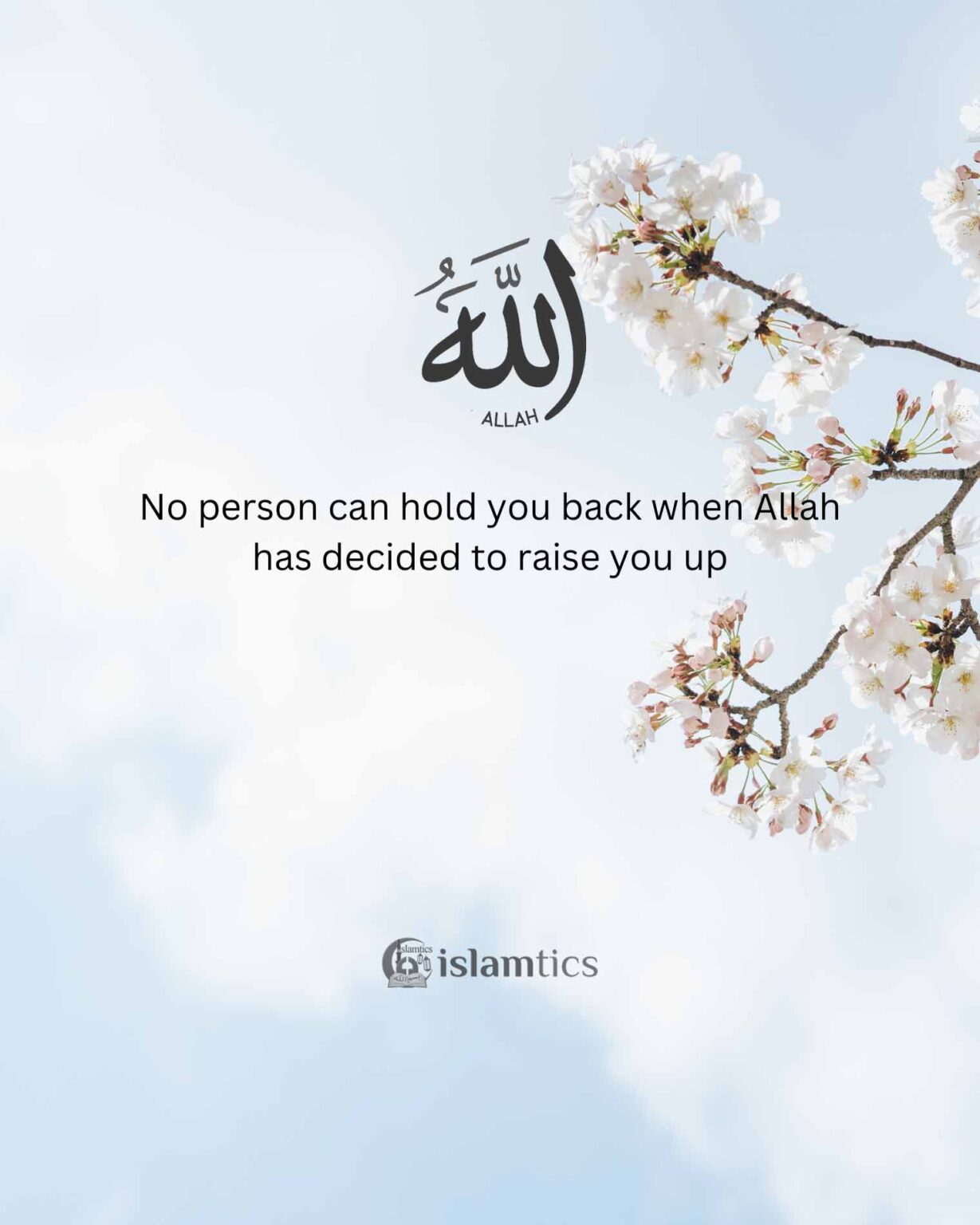 No one can hold you back when Allah decided to raise you up | islamtics