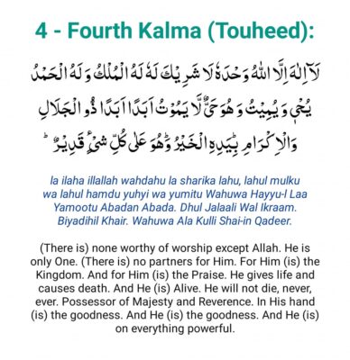All 6 Kalimas in Transliteration, Arabic & Meaning | islamtics